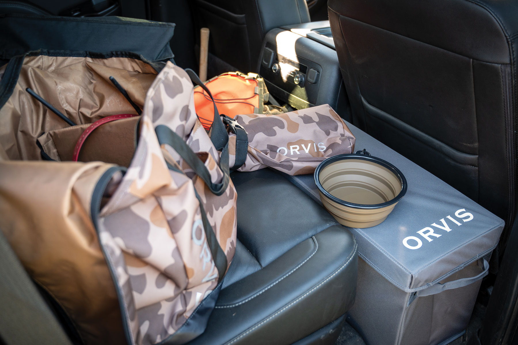 MSRP: Tough Trail Chuckwagon Dog Tote is $149, Backseat Organizer is $98